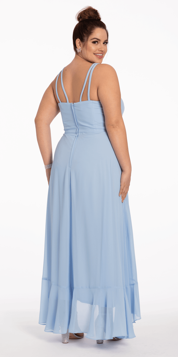 Tiered Chiffon Double Strap High Low Dress – Camille La Vie