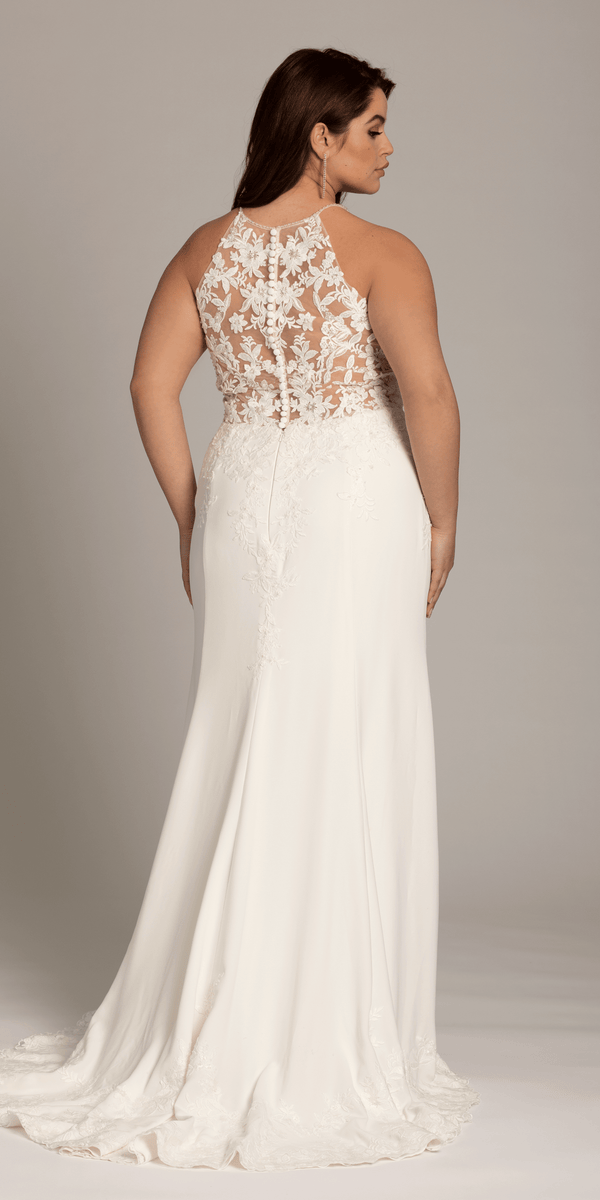 Crepe Floral Embellished Racer Back Dress with Leaf Beading Detail ...